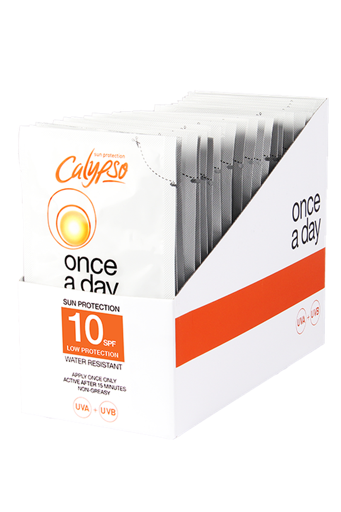 Calypso - Box of 24 Once A Day Sachets - Pocket Size Sunscreen